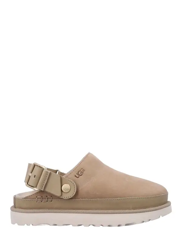 UGG Adjustable Nubuck Leather Comfort Clogs - Mustard Seed