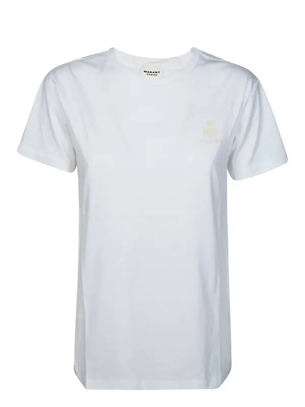 Isabel Marant Étoile Short Sleeve Crewneck T-shirt - Bianco