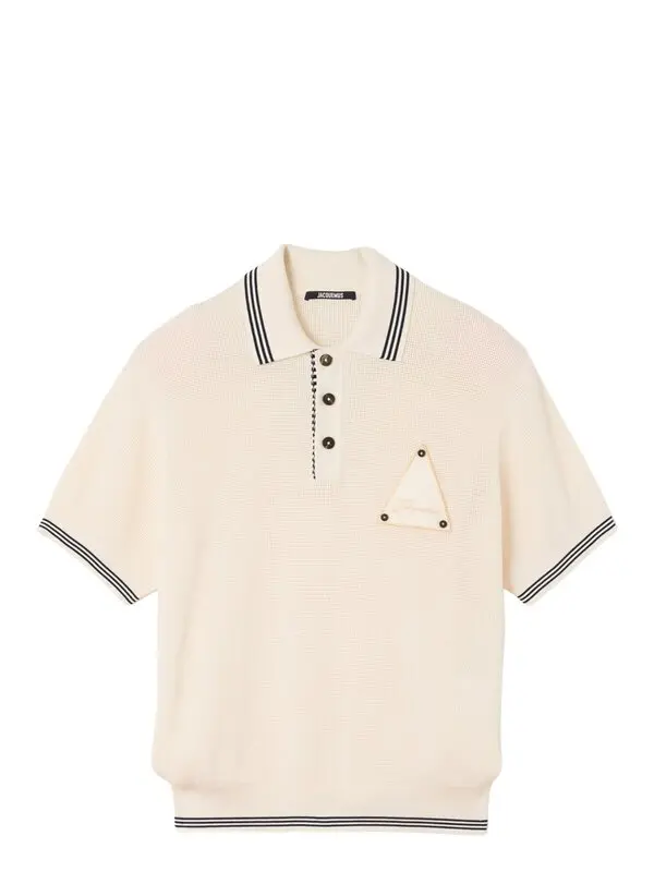Jacquemus Sailboat Badge Polo Shirt For - White