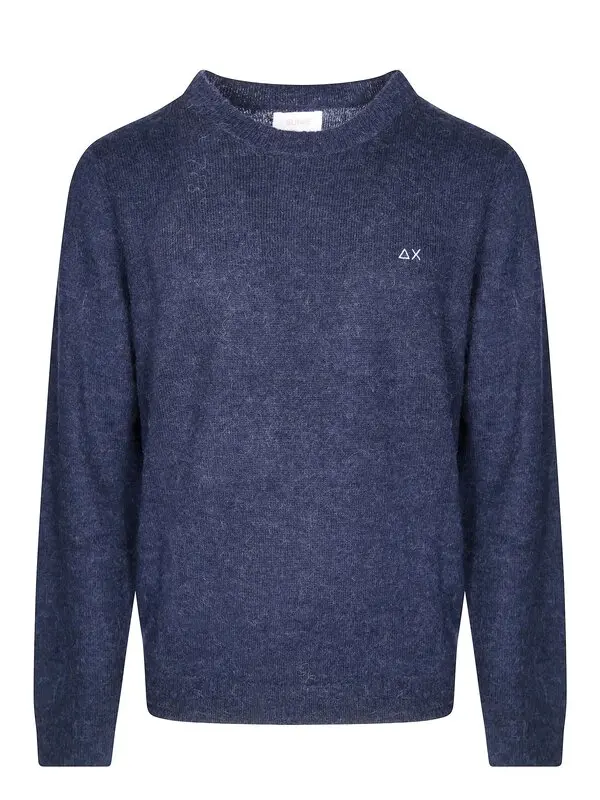 SUN 68 Alpaca Sweater - Blu