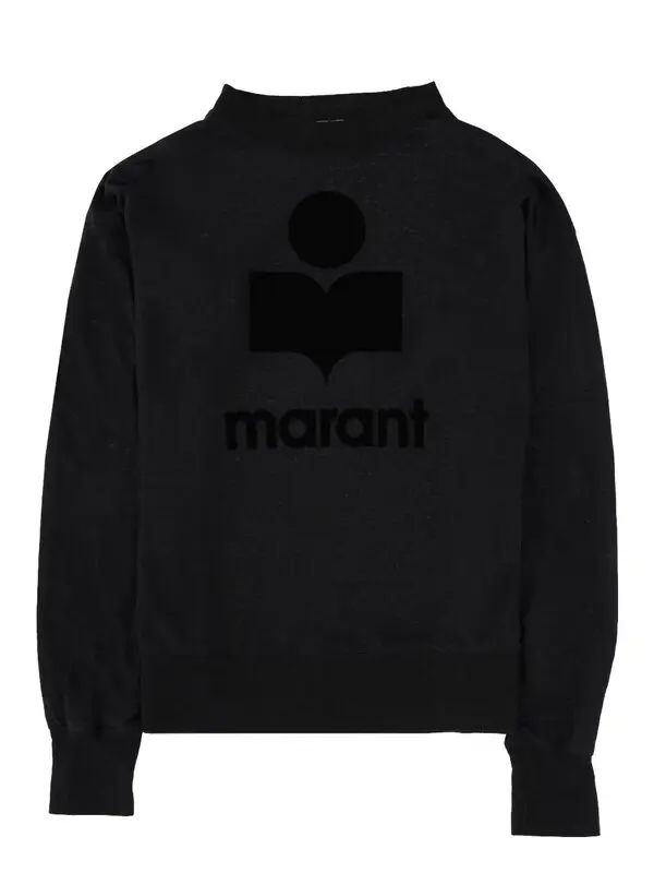 MARANT ETOILE Logo Graphic Crewneck Sweatshirt - Black