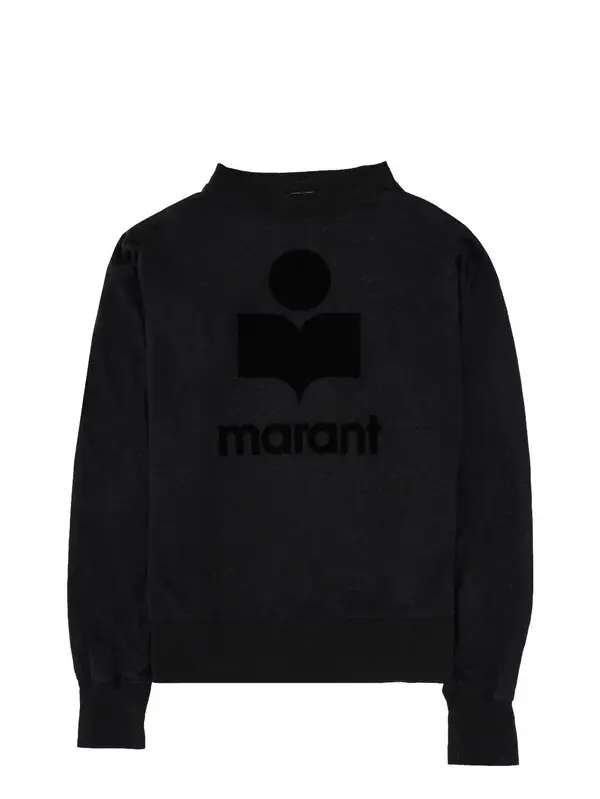 MARANT ETOILE Logo Graphic Crewneck Sweatshirt - Black
