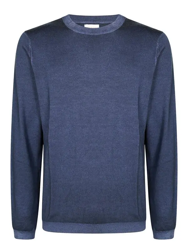 SUN 68 Vintage Crew Neck Sweater - Blu