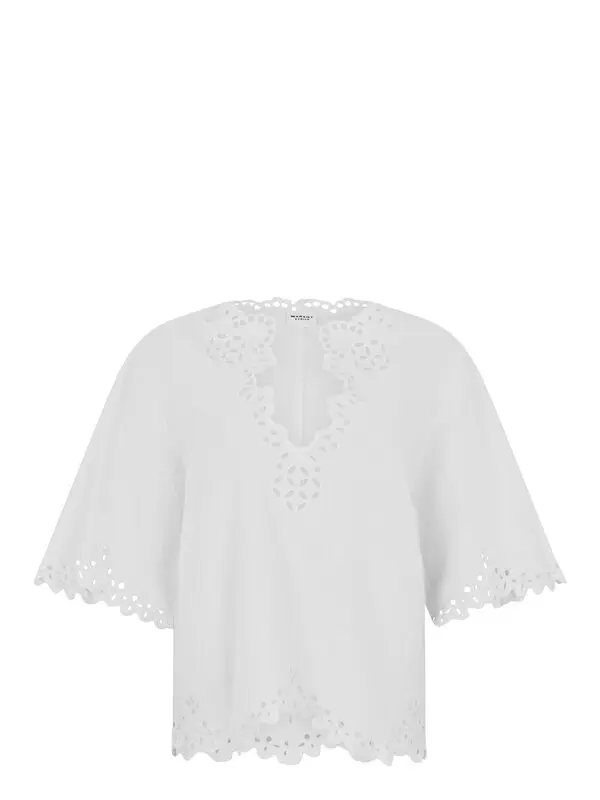 Isabel Marant Étoile Shana Laser-cut Top - White
