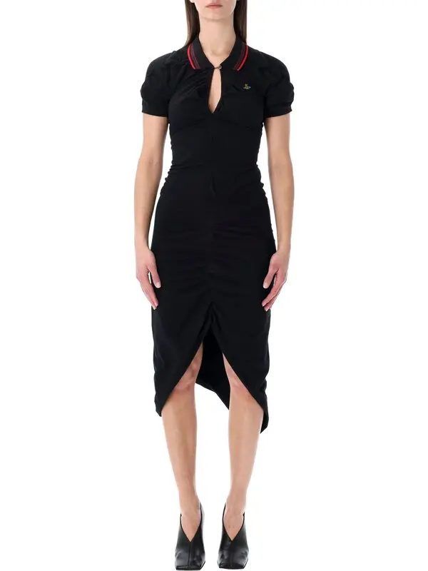 VIVIENNE WESTWOOD Cotton Polo Dress - Black