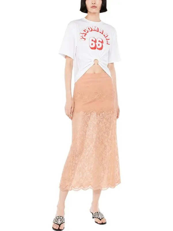 Rabanne Chic Lace Mini Skirt - Pink