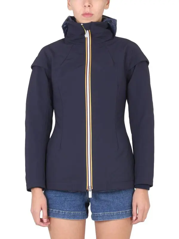 K-WAY Zip-up Lightweight Hooded Jacket - Blue