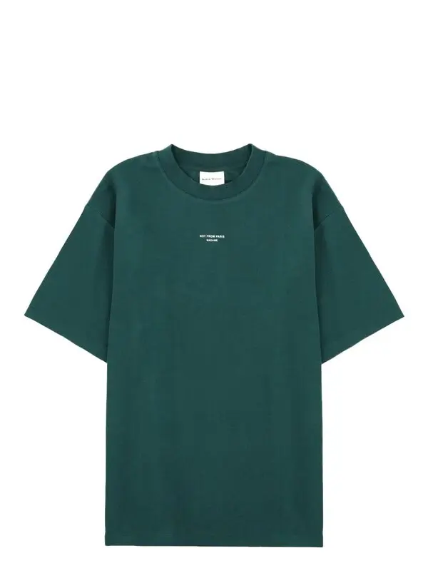 Drole De Monsieur Slogan Regular Fit T-shirt - Green