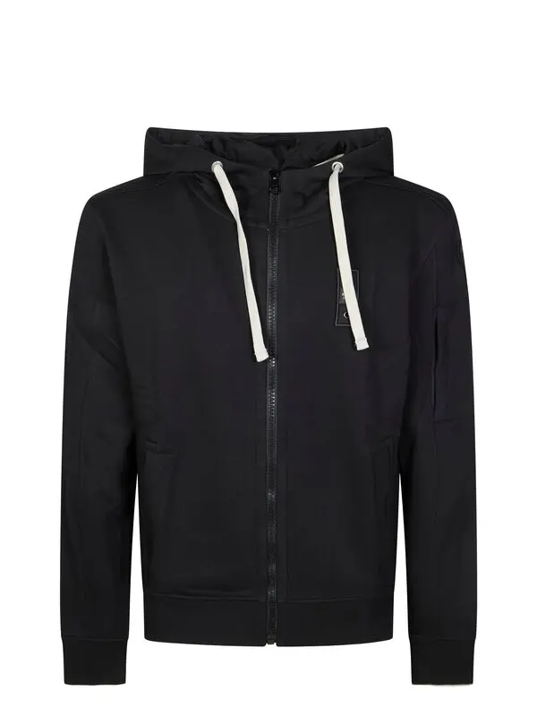 BLAUER. Full Zip Hooded Sweatshirt - Nero