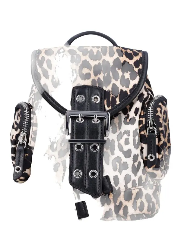 GANNI Mini Bold Print Backpack - Leopard Print