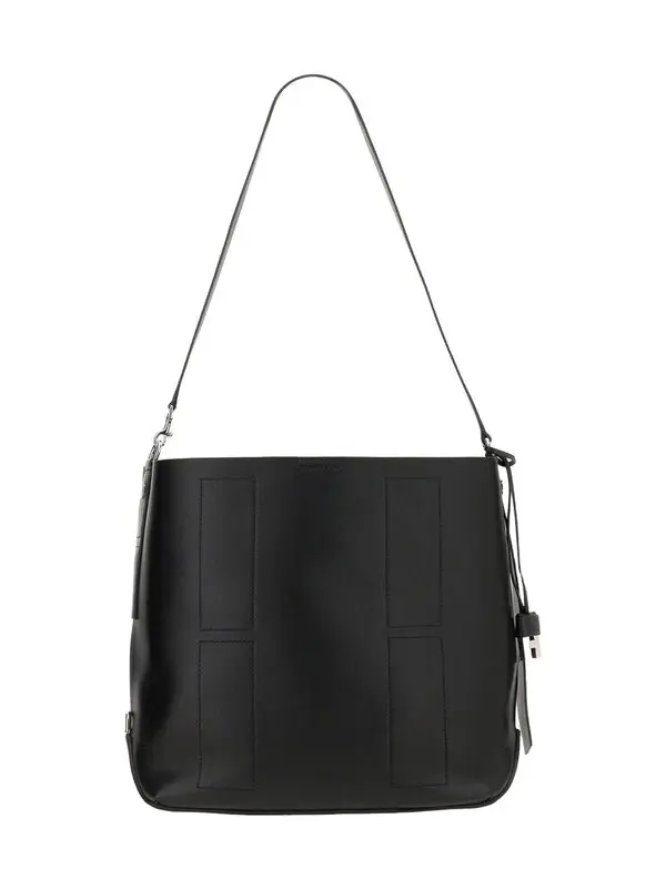 Hogan Medium Leather Hobo Bag - Black