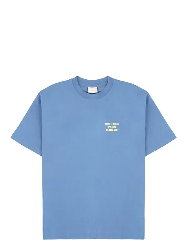 Drole De Monsieur Classic Fit Cotton T-shirt - Blue