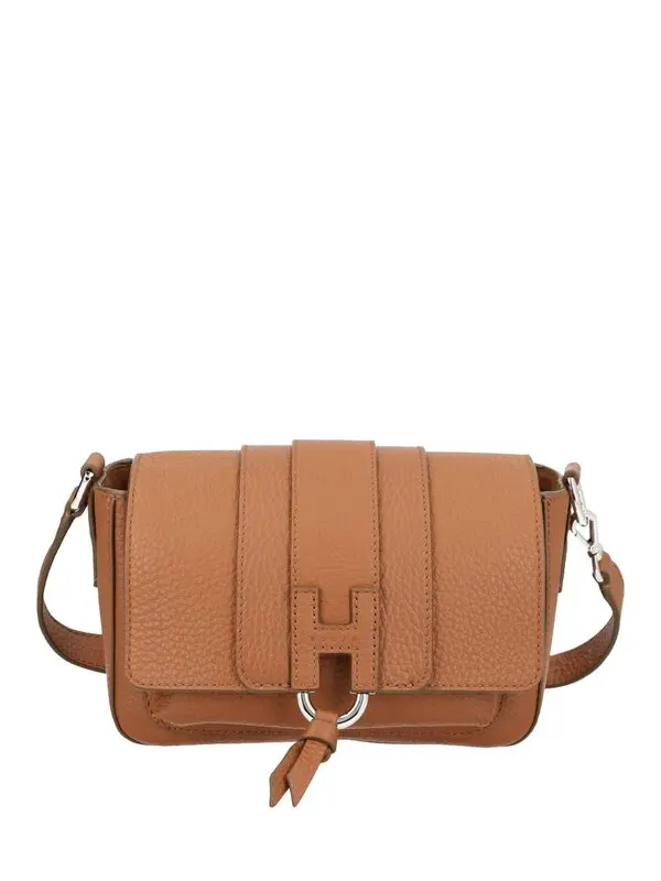 Hogan Calf Leather Mini Shoulder Bag - Brown