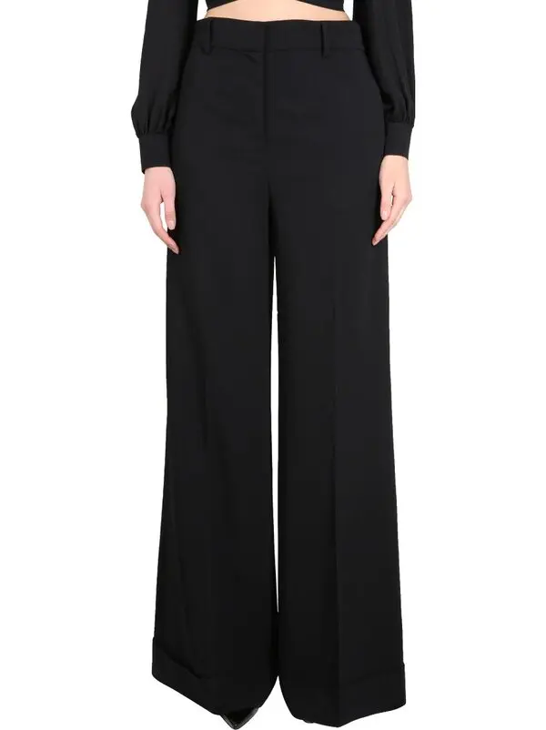 Moschino High-waisted Wide-leg Trousers - Black