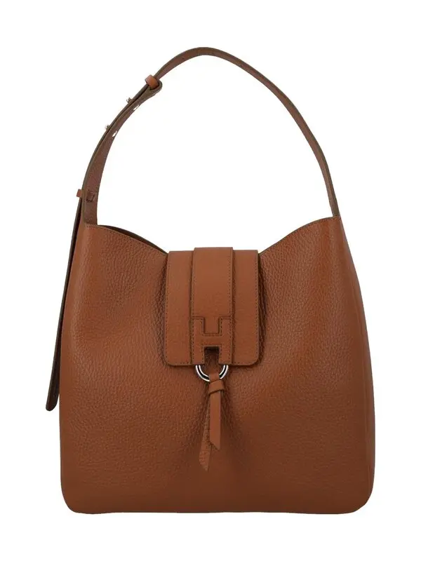 Hogan Hobo Bag In Calfskin - Brown