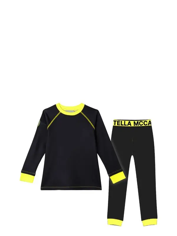 Stella McCartney Polyester Elastane T-shirt And Pants Set - Black
