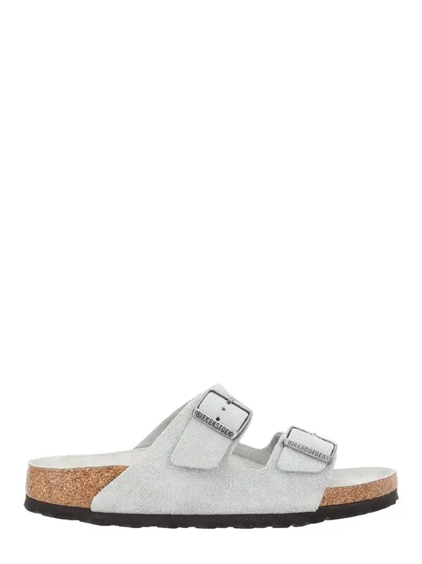 BIRKENSTOCK Adjustable Buckled Suede Sandals - Grey