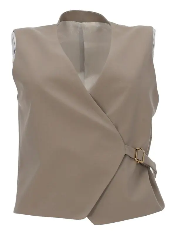 PT TORINO Virgin Wool Blend Vest - Brown