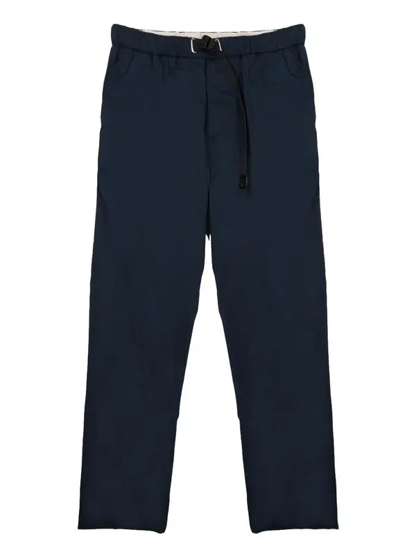 WHITE SAND Cotton Trousers With Belt - Blue