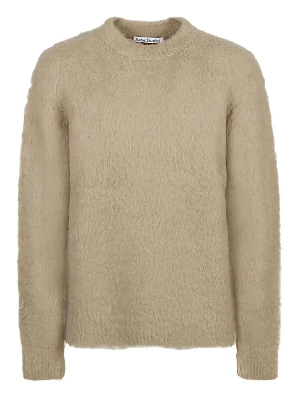 Acne Studios Relaxed Fit Wool Blend Sweater - Beige