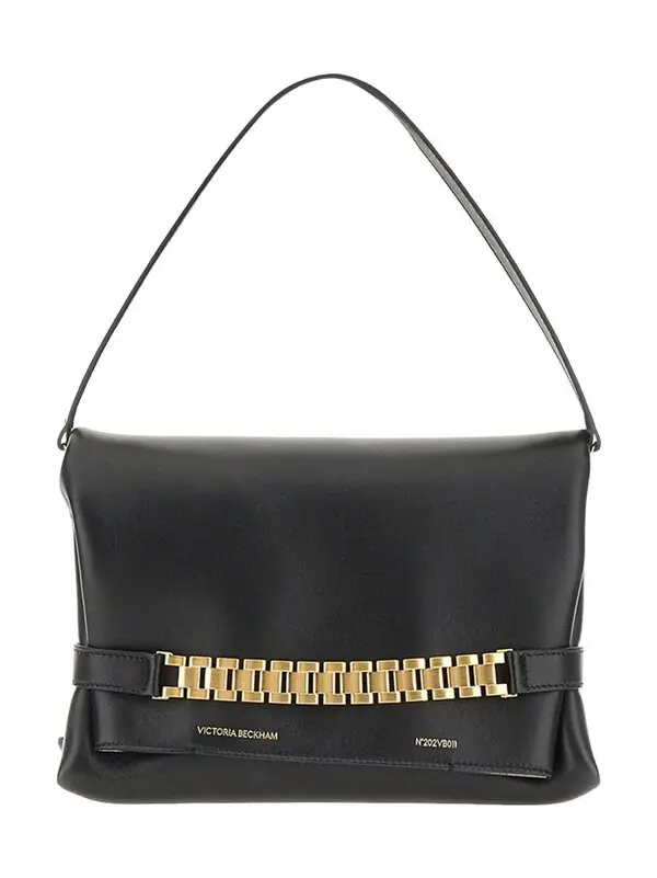 Victoria Beckham Mini Pouch With Chain Detail - Black