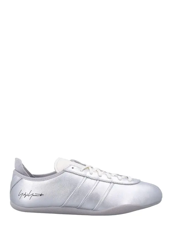 Y3 Tokyo Leather Lace-up Sneakers - Silver
