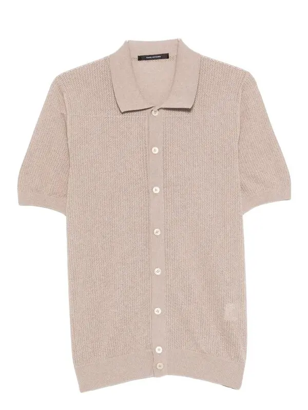 Tagliatore Short Sleeve Knit Shirt For - Beige