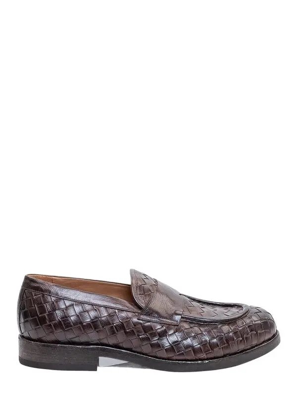 DUCANERO Woven Casual Loafers With Strap - Nero