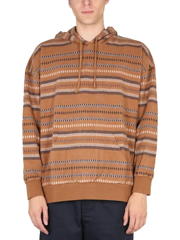 Universal Works Classic Hoodie With Drawstring - Brown