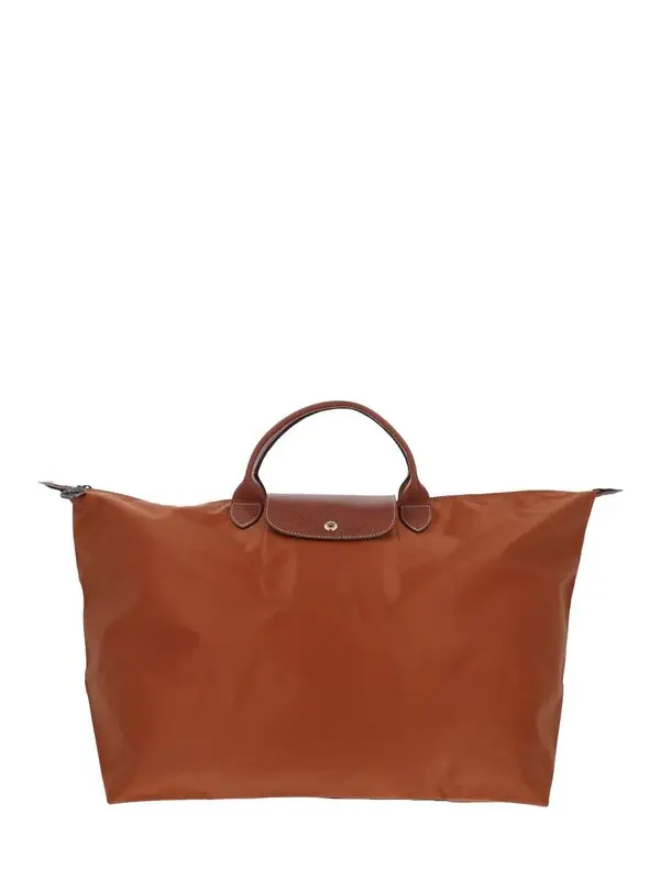 Longchamp Foldable Nylon Tote Bag - Brown