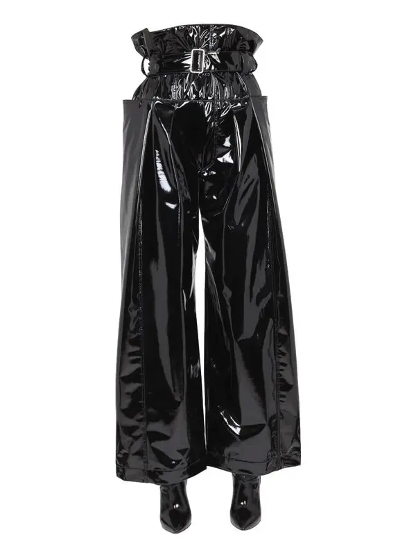 Philosophy Di Lorenzo Serafini Belted High-waisted Trousers - Black