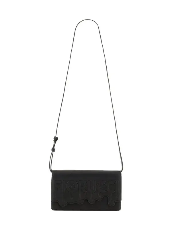 Fiorucci Melted" Shoulder Bag - Black