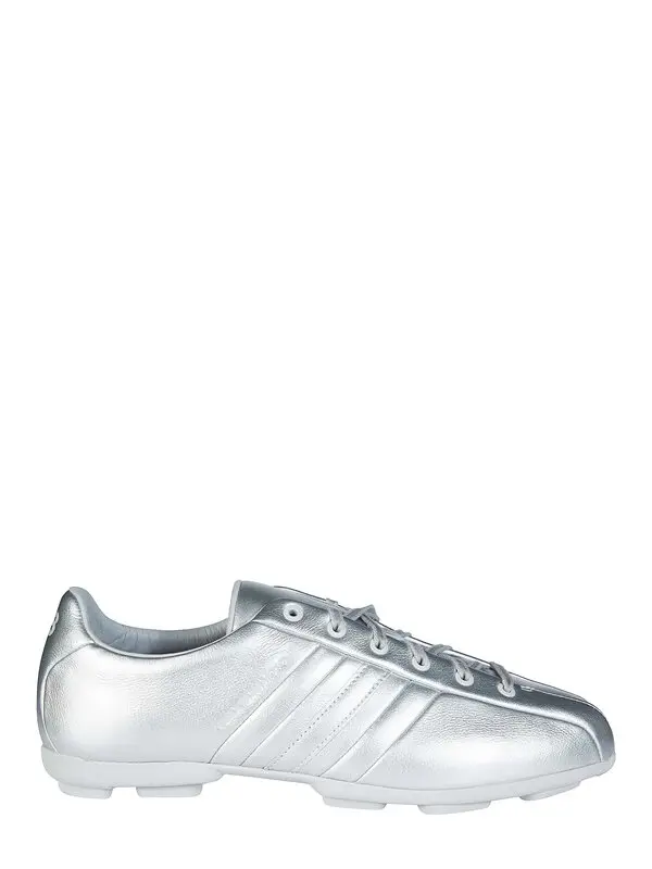Y3 Silver Leather Lace-up Sneakers - Argento