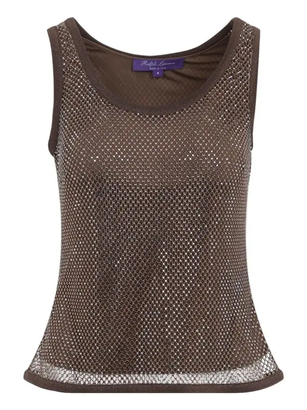 Ralph Lauren Scoop Neck Tank Top - Brown