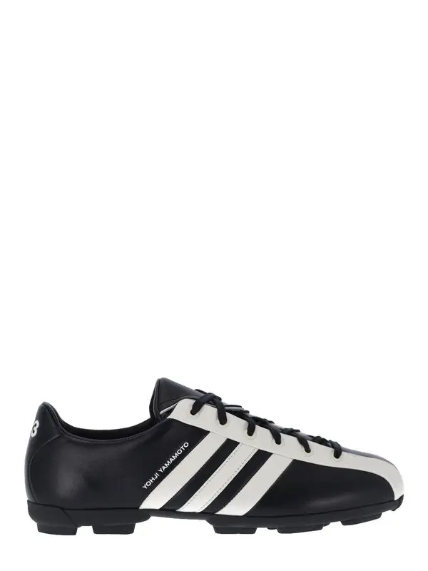Y3 Leather Lace-up Sneakers - Black