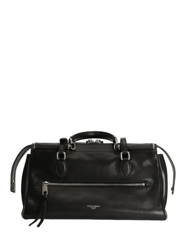 Dolce & Gabbana Medium Vittoria Calfskin Bag - Black