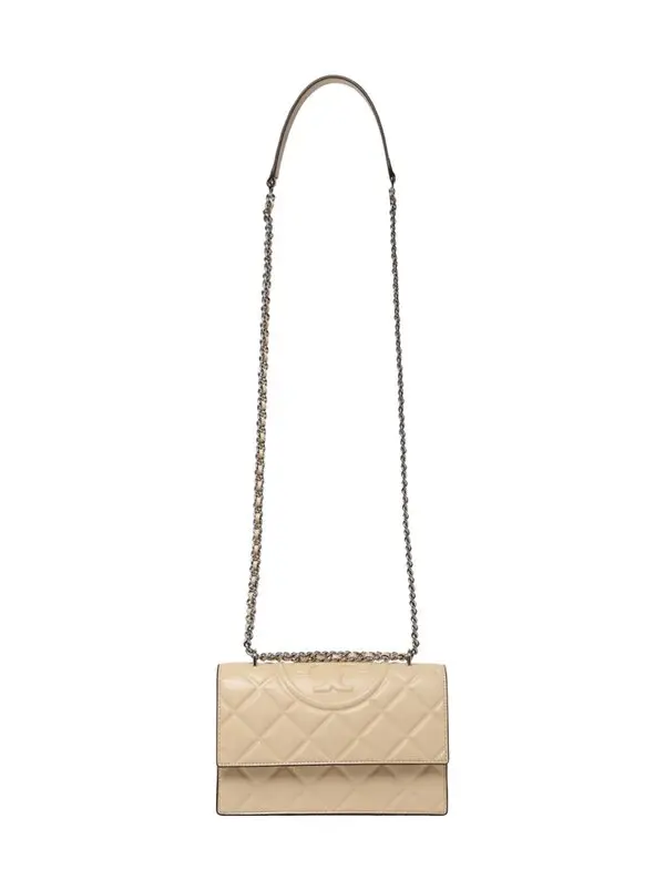Tory Burch Small Fleming Shoulder Bag - Beige