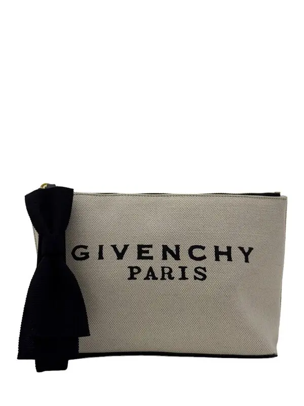Givenchy Logo Pouch Handbag - Beige/black