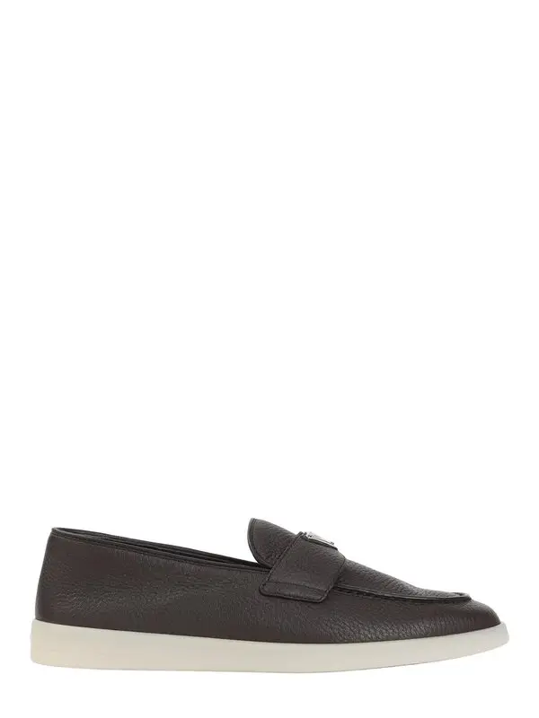 Prada Calf Leather Loafers - Brown
