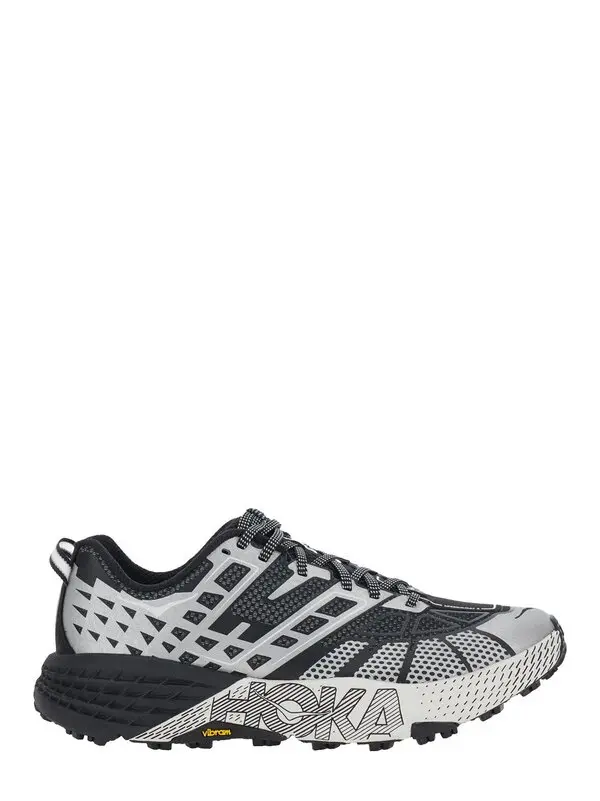 Hoka One One Reflective Lace-up Sneakers - Black