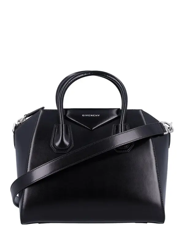 Givenchy Small Antigona Bag In Box Leather - Black