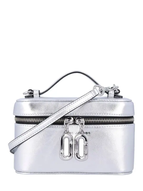 Marc Jacobs Mini Structured Handbag With Zip-around Closure - Argento