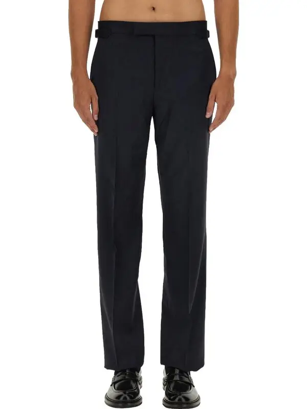 VIVIENNE WESTWOOD Straight Virgin Wool Trousers - Blue