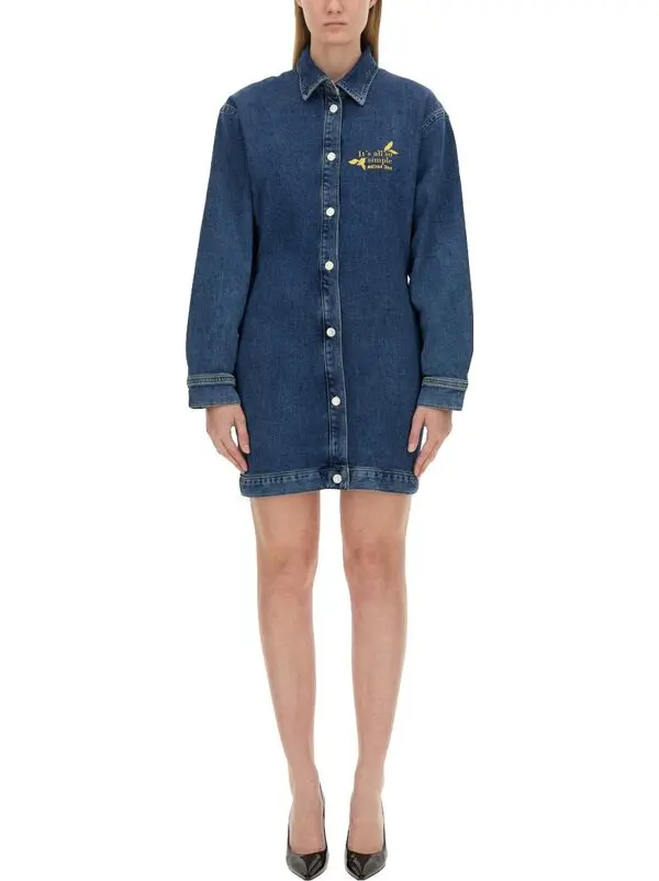 Moschino Embroidered Shirtdress - Denim