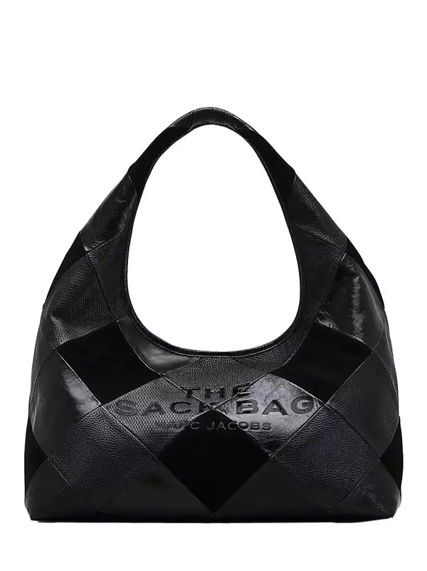 Marc Jacobs Quilted Patchwork Hobo Shoulder Bag - Black Multi