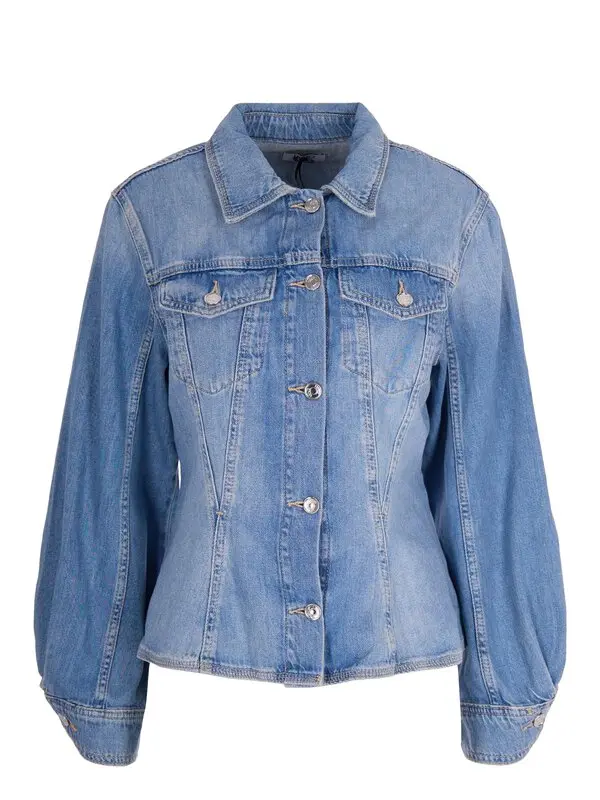 Liu Jo Chic Mini Reverse Was" Denim Jacket - Den.blue Reverse Was