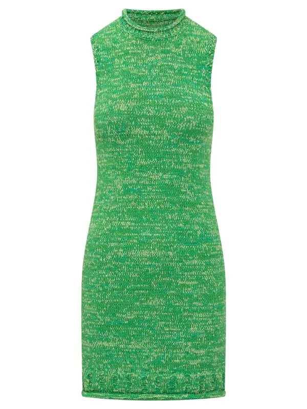 JW Anderson Sleeveless High Neck Mini Dress - Apple