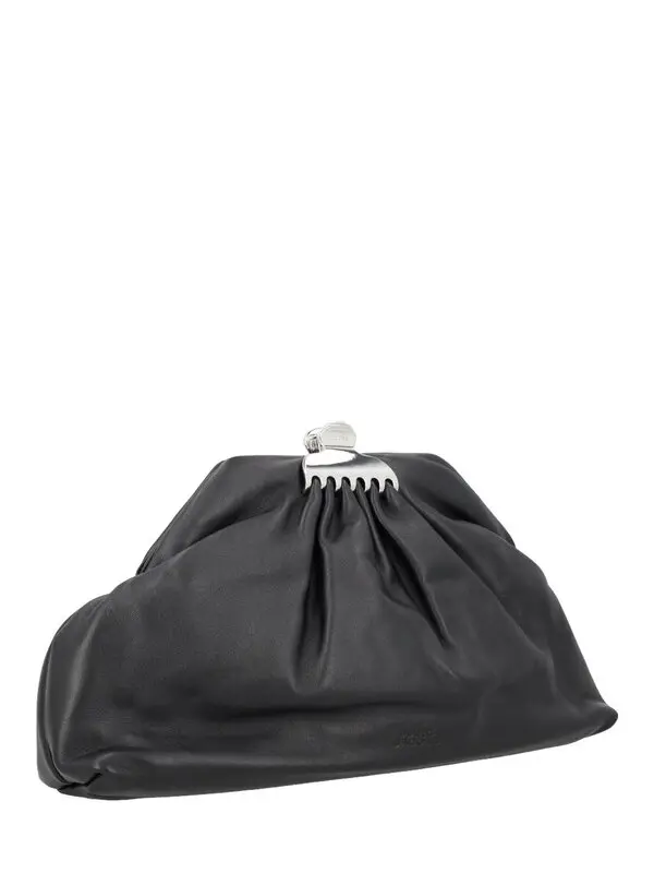 Marc Jacobs Gathered Frame Clutch - Black