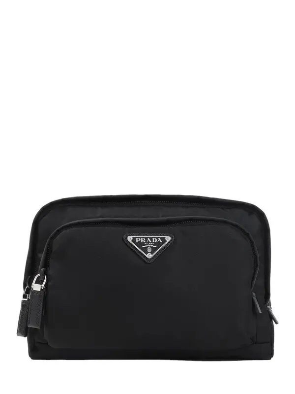 Prada Mini Recycled Pouch Handbag Fw26 - Black
