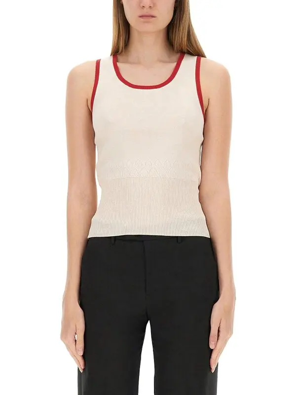 JW Anderson Contrasting Trim Tank Top - Ivory